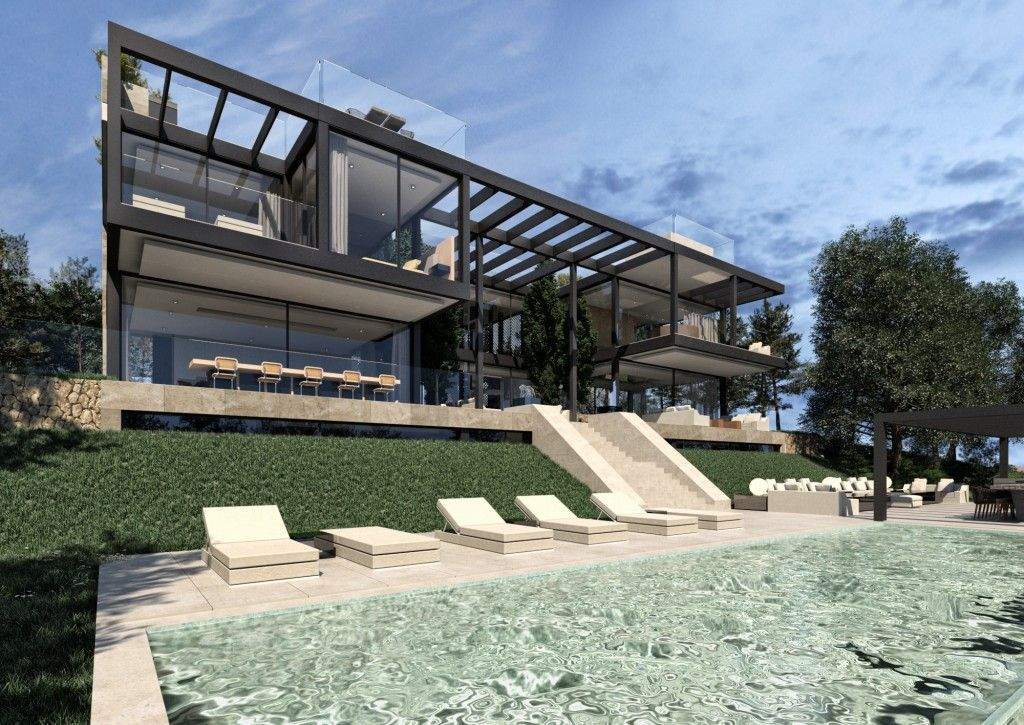 Moderne villa mit meerblick in Cala Vinyes, S?dwest-Mallorca | Villa ...